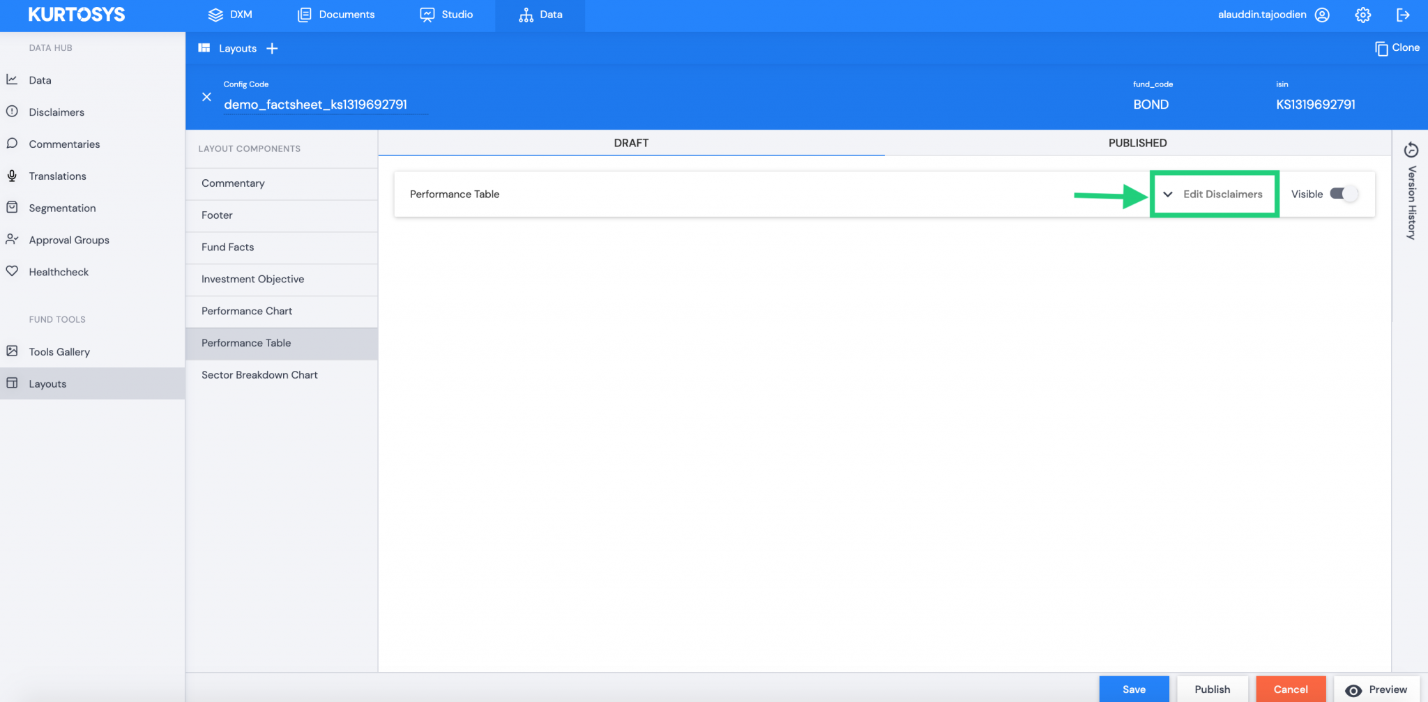 How to view and edit Layout Configurations – Kurtosys Help