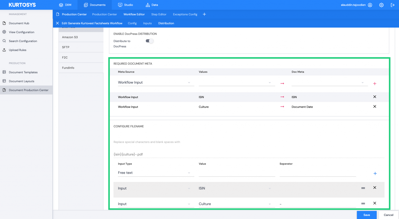 How to set up document distribution from the Document Production Center ...