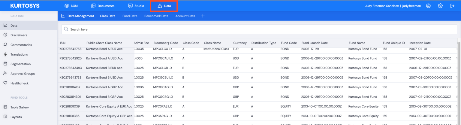 Introduction to Data – Kurtosys Help