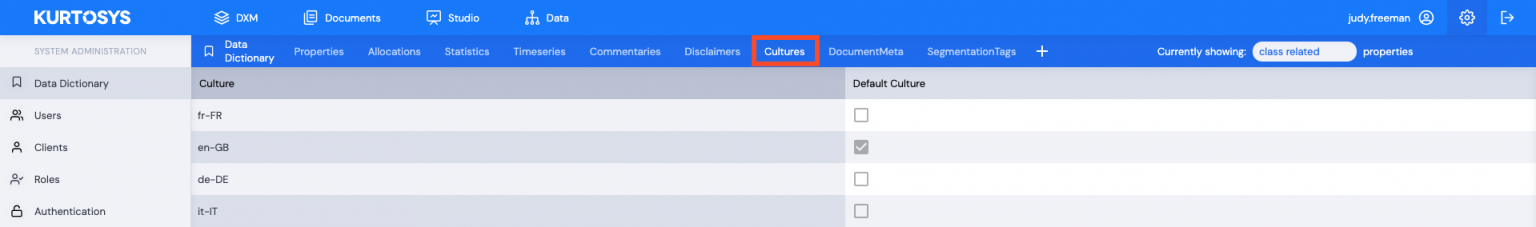 Adding Cultures – Kurtosys Help