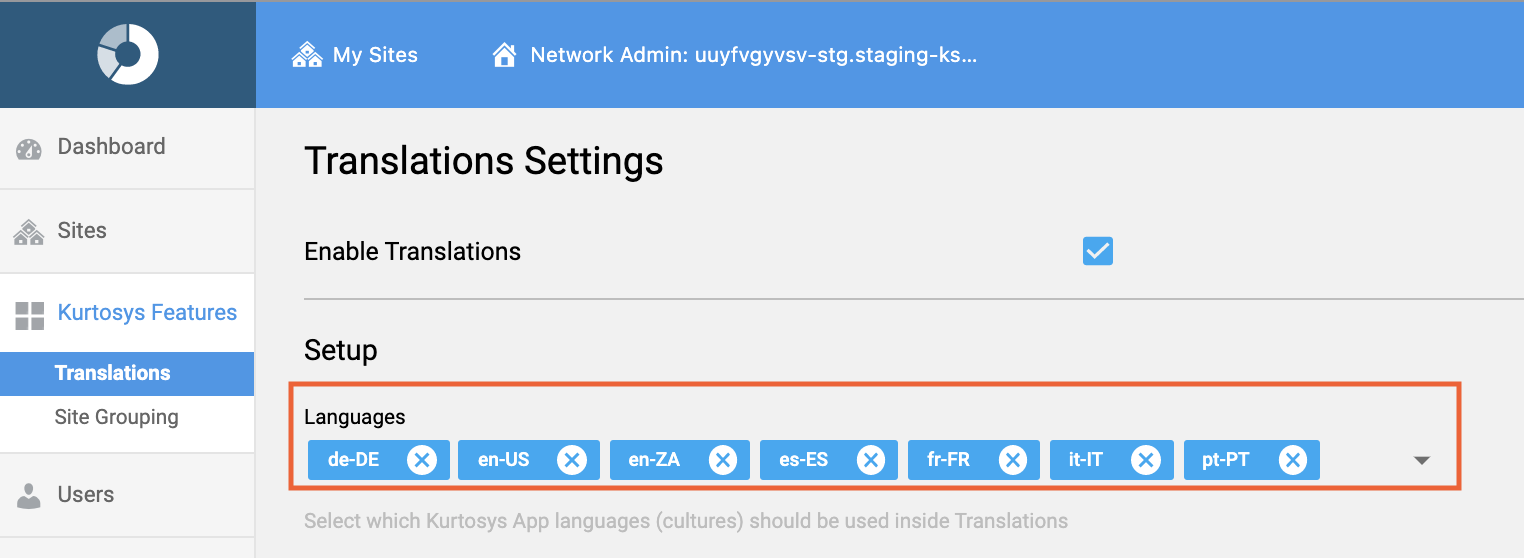 Translations – RWS (SDL) Integration – Kurtosys Help