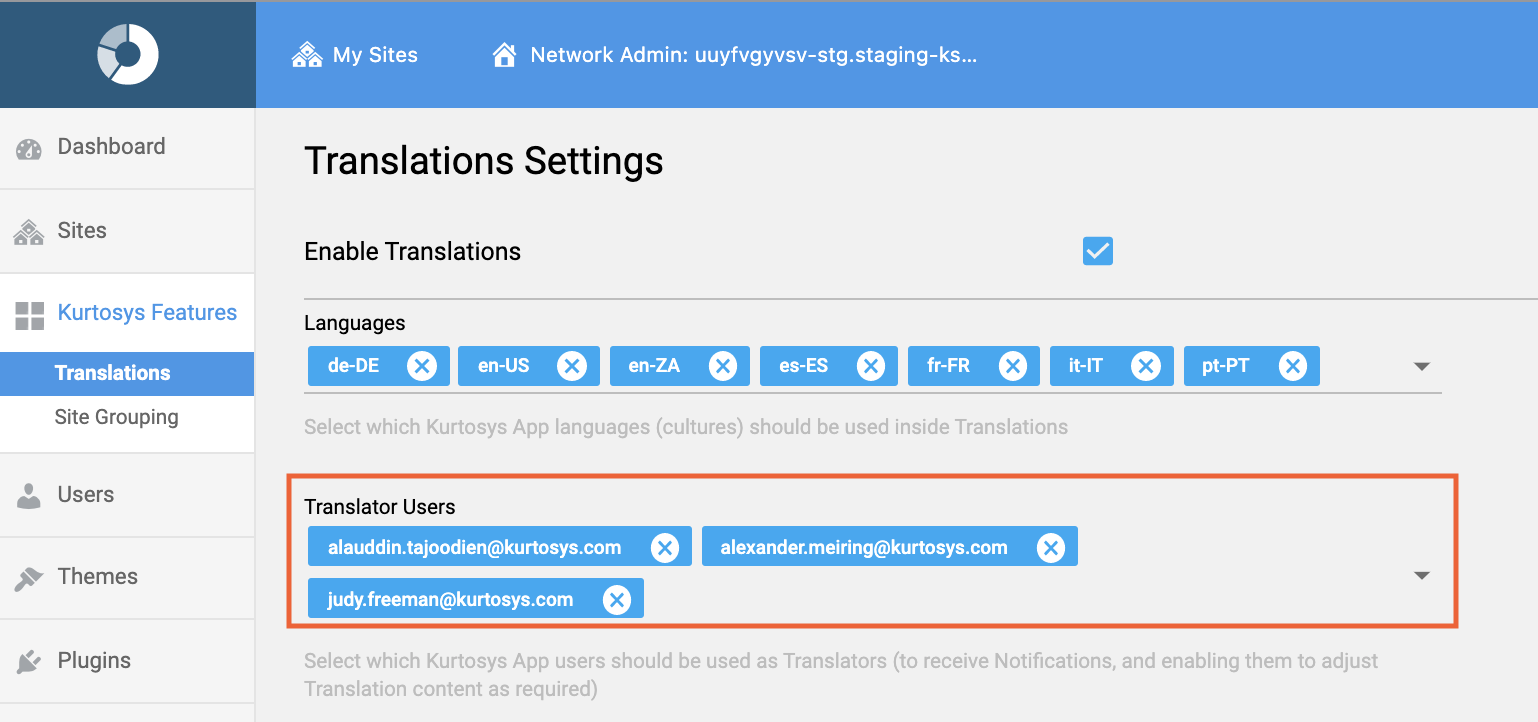 Translations – RWS (SDL) Integration – Kurtosys Help